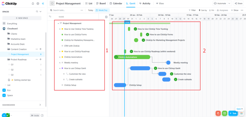 How to Use the ClickUp Gantt Chart Feature in 2023: ClickUp Gantt ...